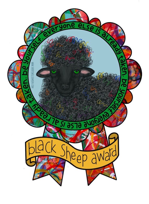 Black Sheep Award Vinyl Sticker - Etsy