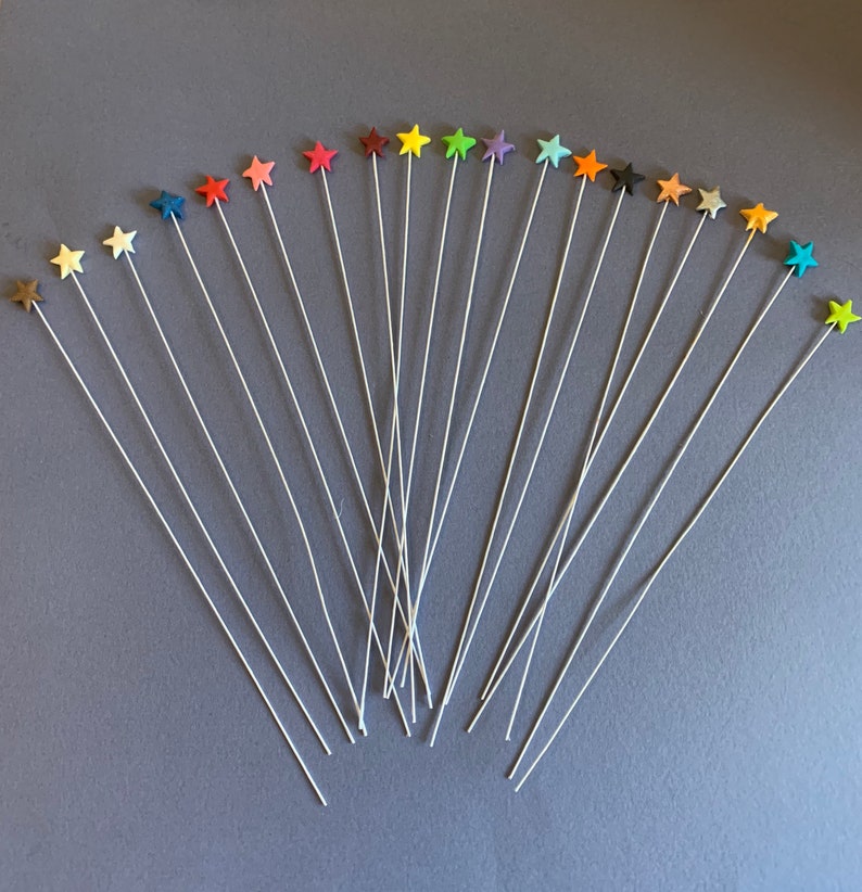 Cake Topper Stars on Wires Separate All Sizes and Colours for | Etsy