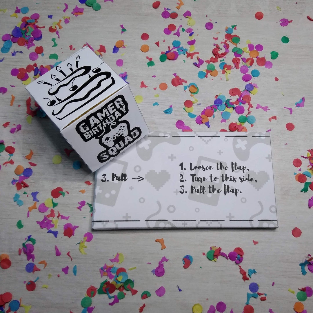 Bombfetti Party Card. Exploding Confetti Birthday Wishes Card. Party in ...
