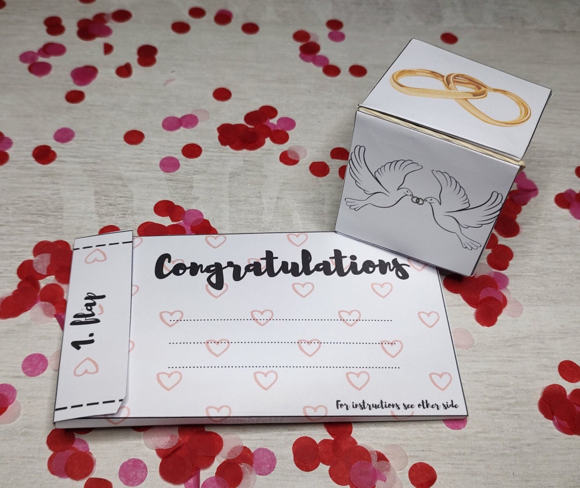 Bombfetti Surprise Party Card. Exploding Confetti Wedding Wishes, Let's ...