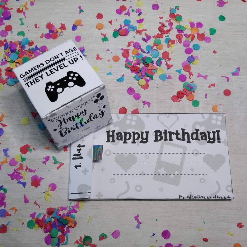 Bombfetti Party Card. Exploding Confetti Birthday Wishes Card. Party in ...