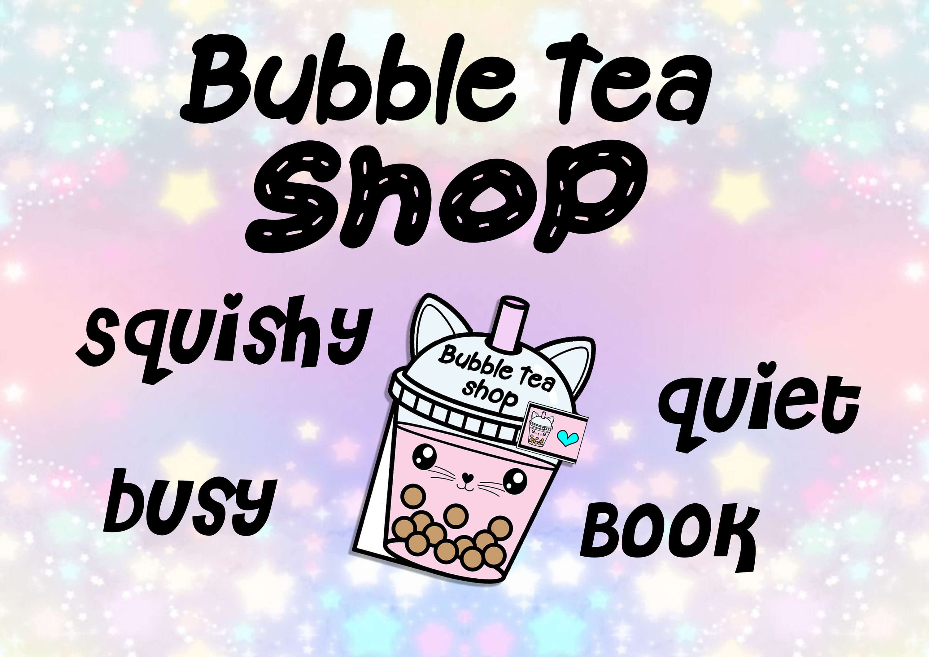 Squishy Bubble Tea Shop Busy Quiet Book PDF Download. - Etsy