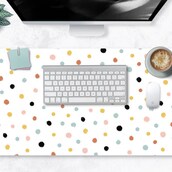 Multi Dot Desk Mat, Specks Dots Print Desk Pad, Aesthetic Desk ...