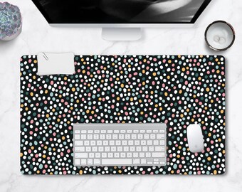 Red Pink Squiggle Design Desk Mat Abstract Print Desk Pad - Etsy