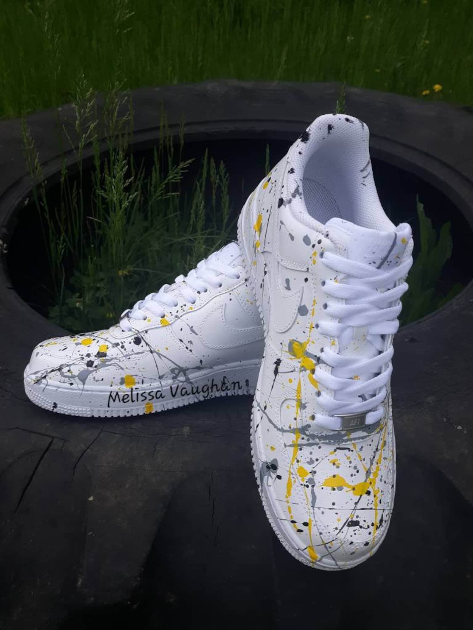 Custom Hand Painted Paint Splatter Air Force 1s Forces - Etsy