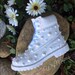 Custom, Hand Painted, White, Timbs, Pearls, Gift, Mid, Boots, Shoes ...