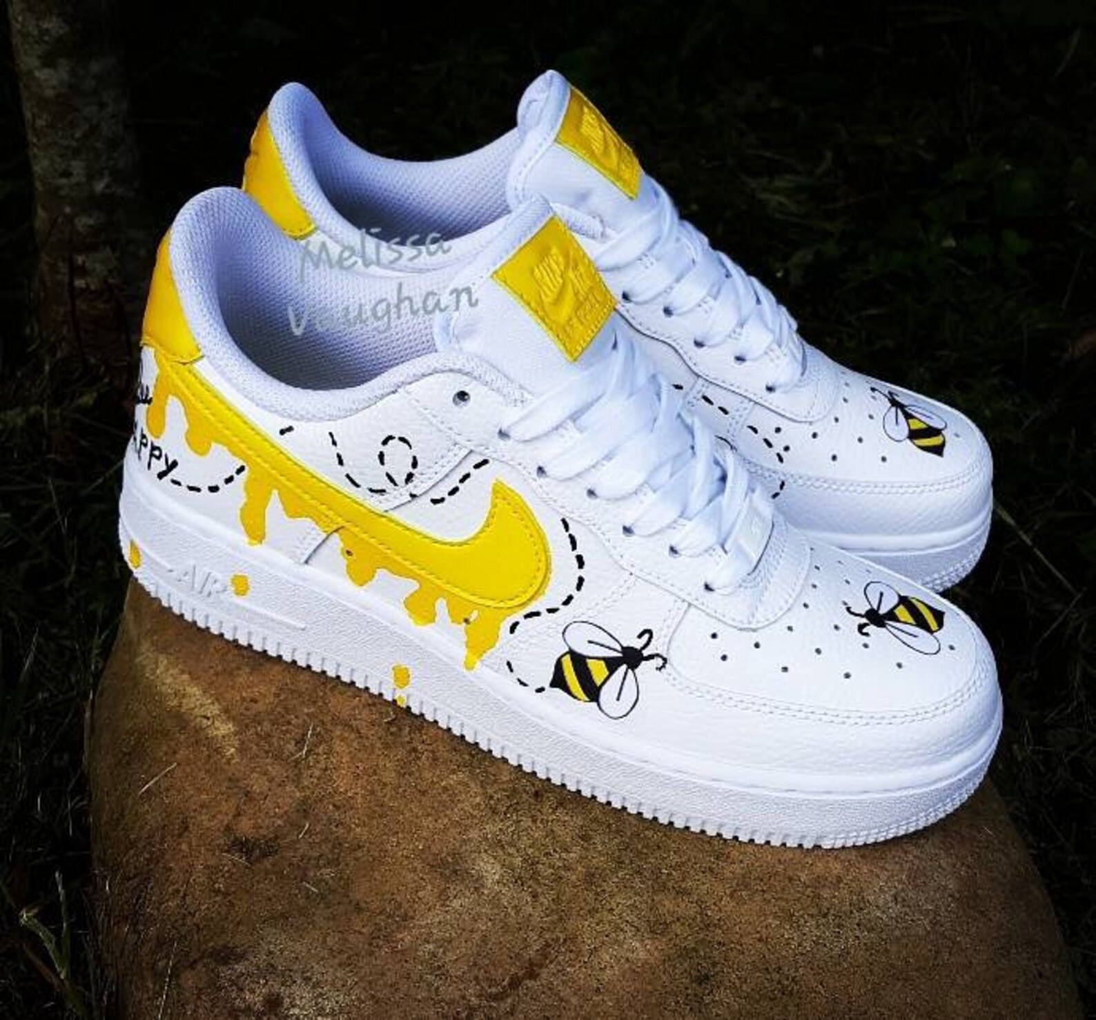 Custom Hand Painted Honeybees Air Force 1s Bees Sneakers - Etsy