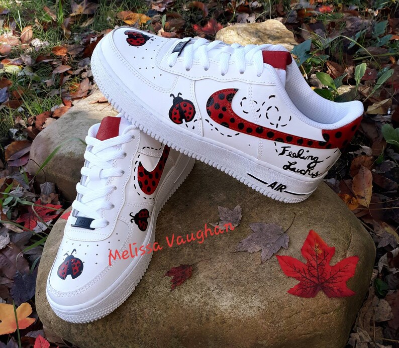 Custom Hand Painted Luckybugs Air Force 1s Ladybugs Bugs - Etsy