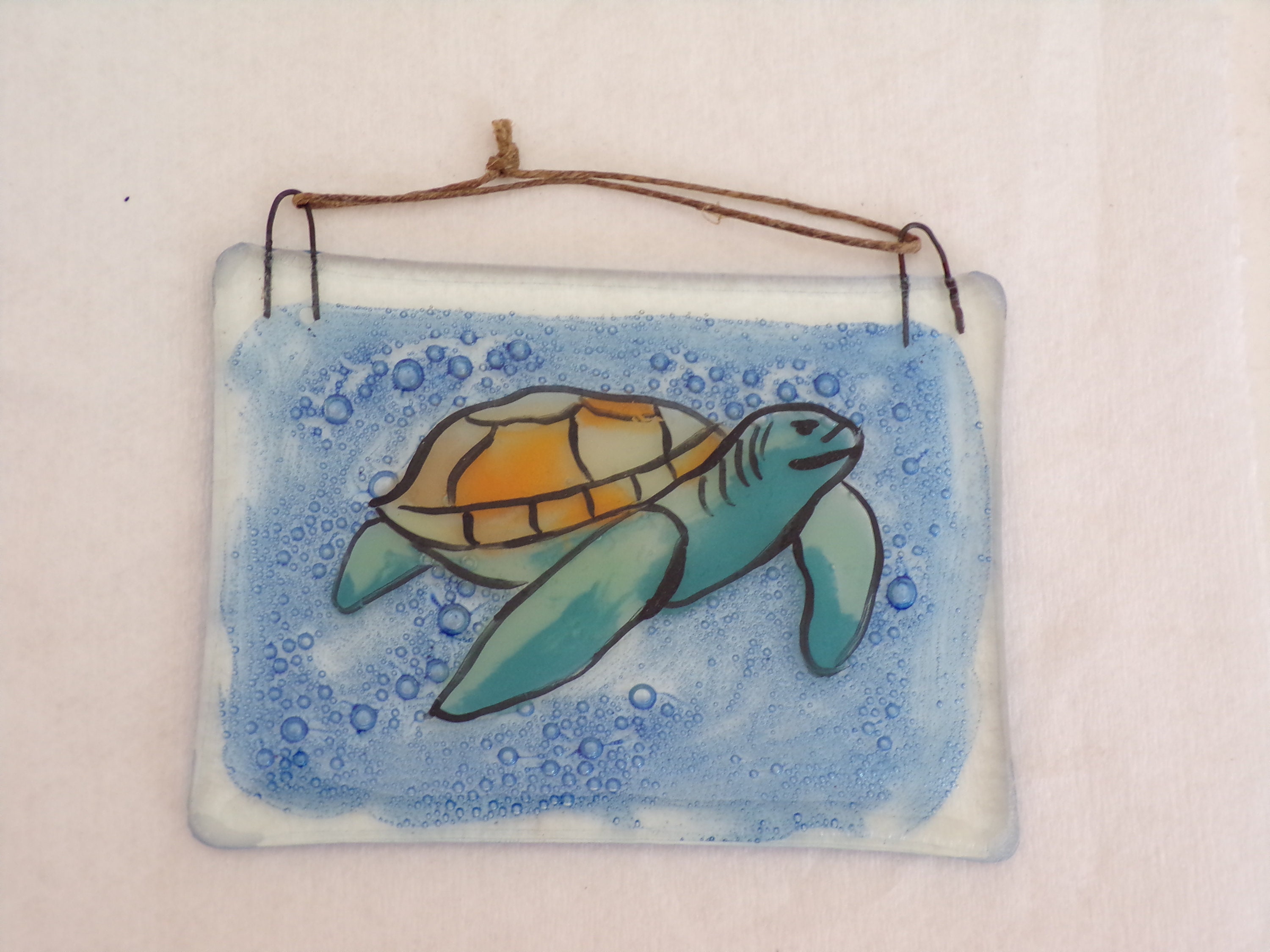 Turtle Suncatchers, Window Decorations, Hand Painted, Fused Glass, Sea ...