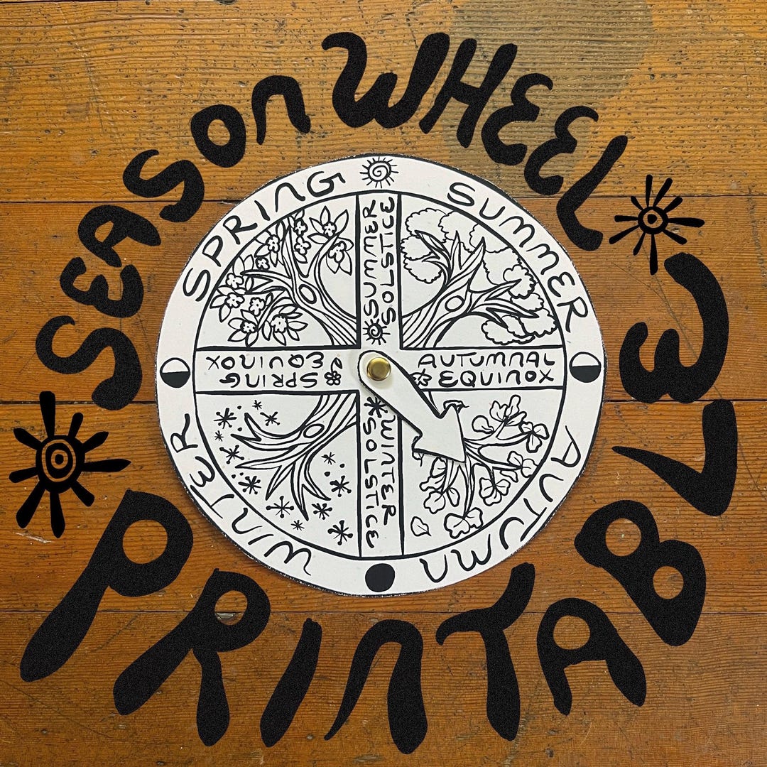 Season Wheel Printable Equinox and Solstice - Etsy
