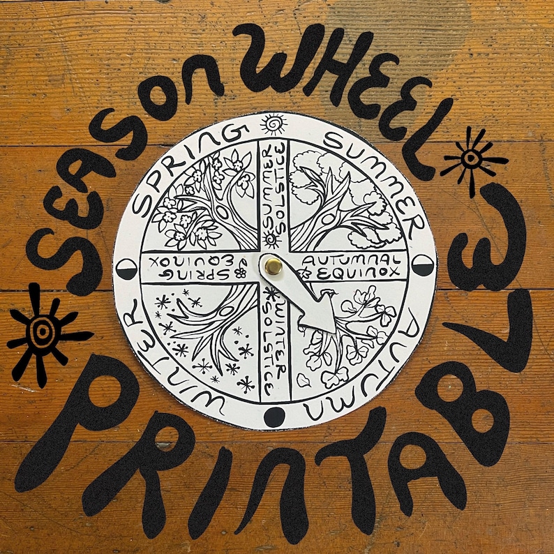 Season Wheel Printable Equinox and Solstice - Etsy