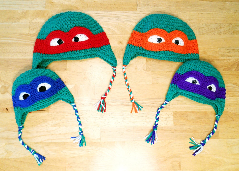 Teenage Mutant Ninja Turtles Hat Crochet Pattern Ninja Turtle Beanie