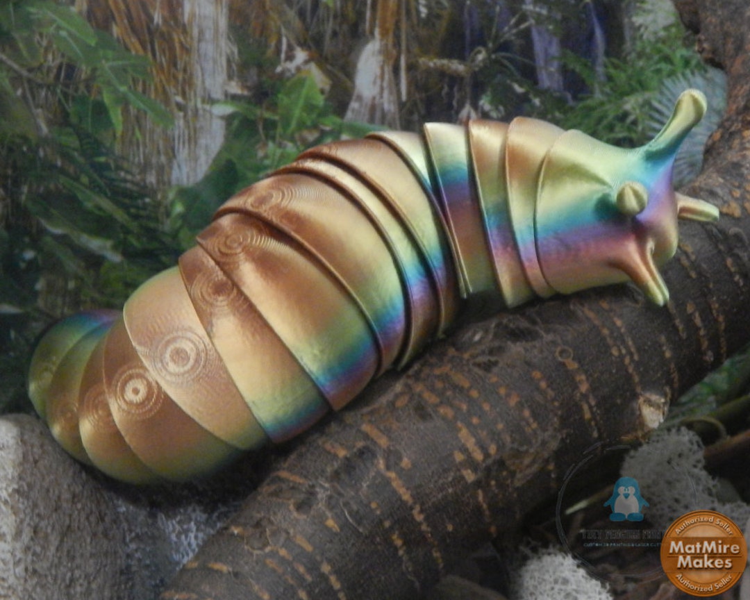Giant Slug Fidget Pet - Articulated, 3D Printed, Toy, Gift, Fidget Stim ...