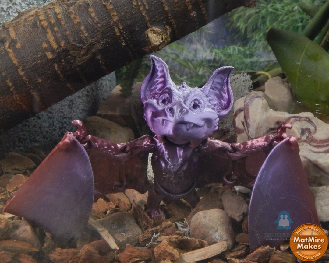 Fidget Cute Bat Pet - Articulated, 3D Printed, Toy, Gift, Fidget Stim ...