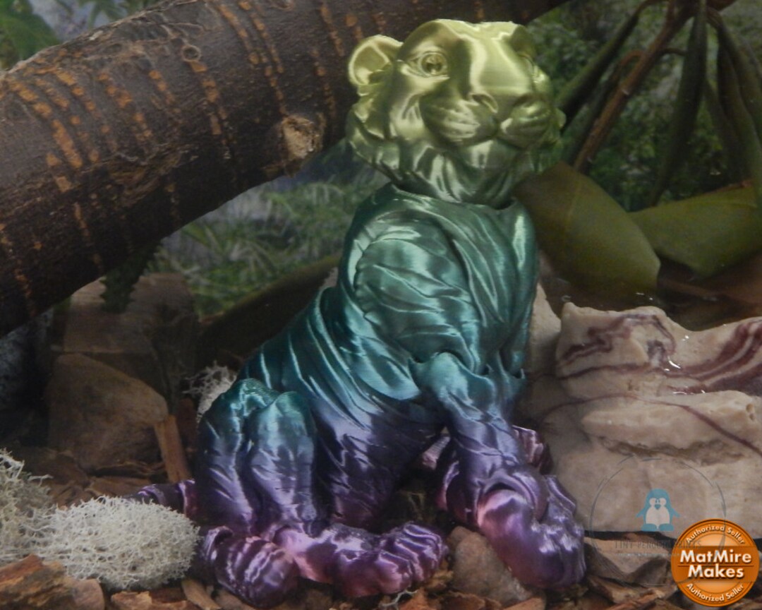 Tiger Fidget Pet - Articulated, 3D Printed, Toy, Gift, Fidget Stim ...