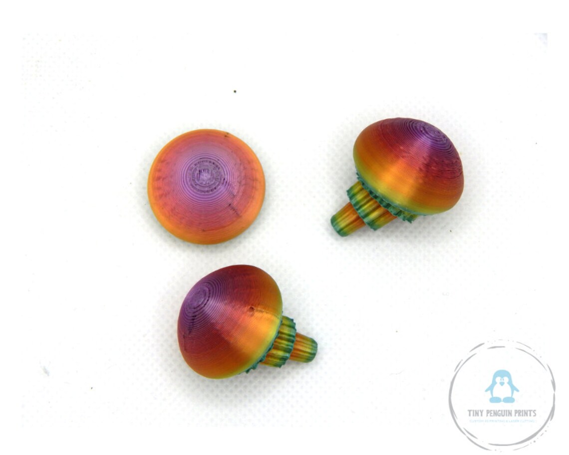 Fidget Button Jellyfish Articulated, 3D Printed, Toy, Gift, Fidget Stim ...