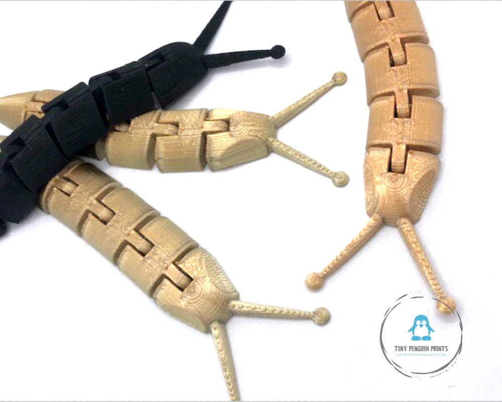 Flexi Fidget Slug Articulated, 3D Printed, Toy, Gift, Fidget Stim ...