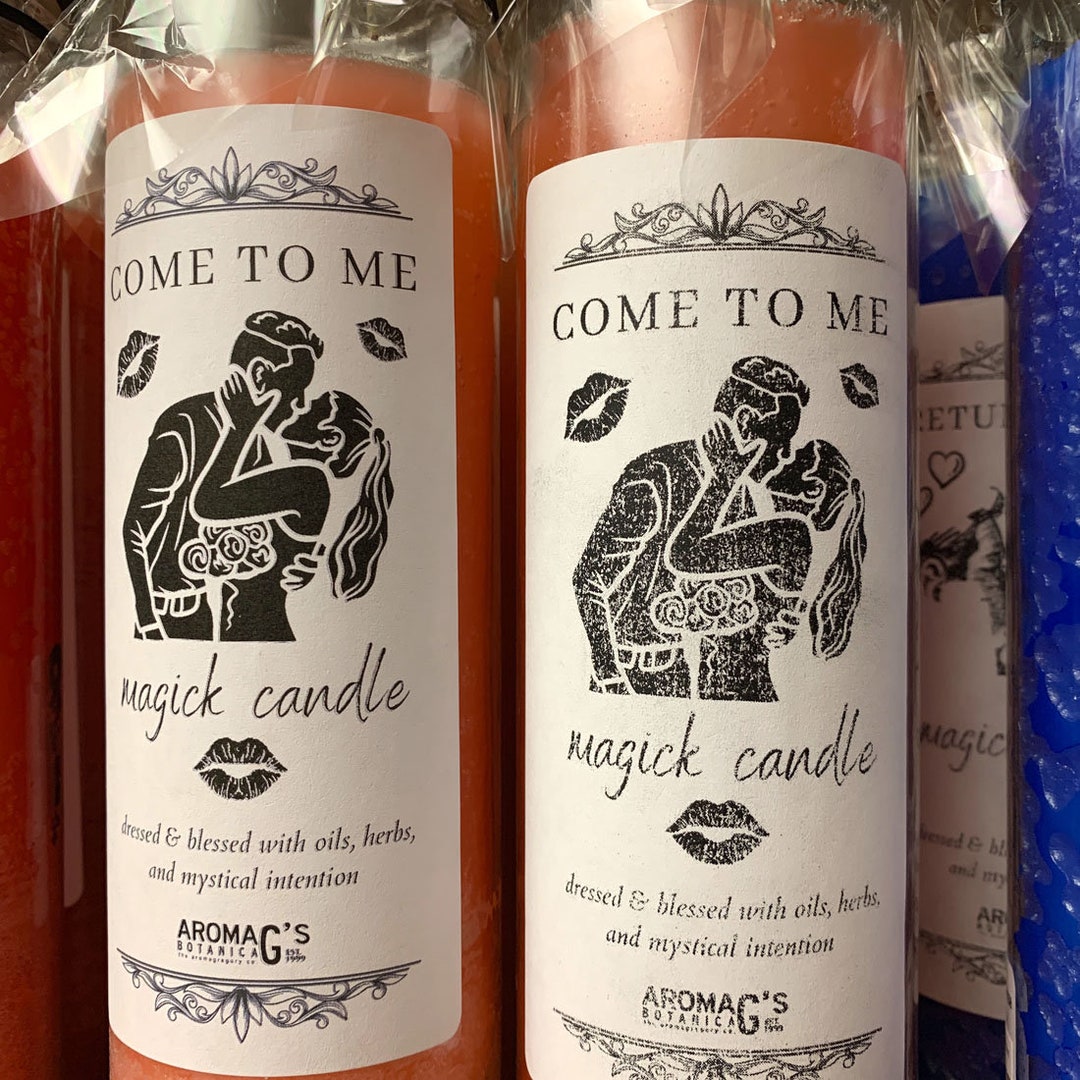Come to Me Spell Candle - Blessed & Dressed 7 Day Candle - Etsy