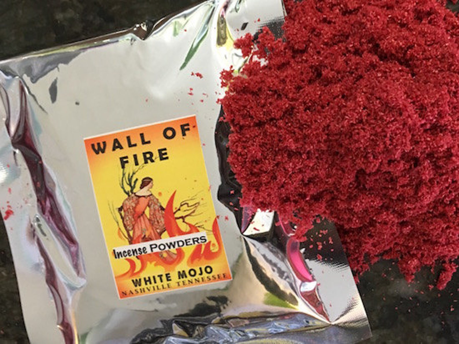Powdered Incense Wall of Fire scent hoodoo pagan | Etsy