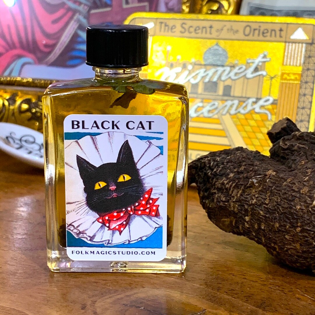 Black Cat Conjure Oil – for Power and Allure - Hoodoo - Witchcraft ...