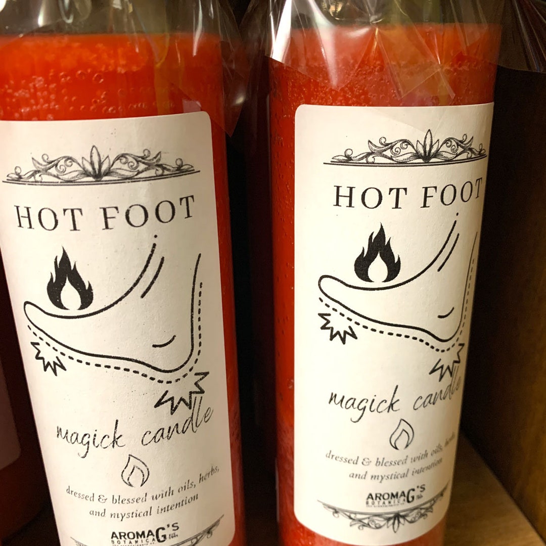 Hot Foot Spell Candle - Blessed & Dressed 7 Day Candle - Etsy