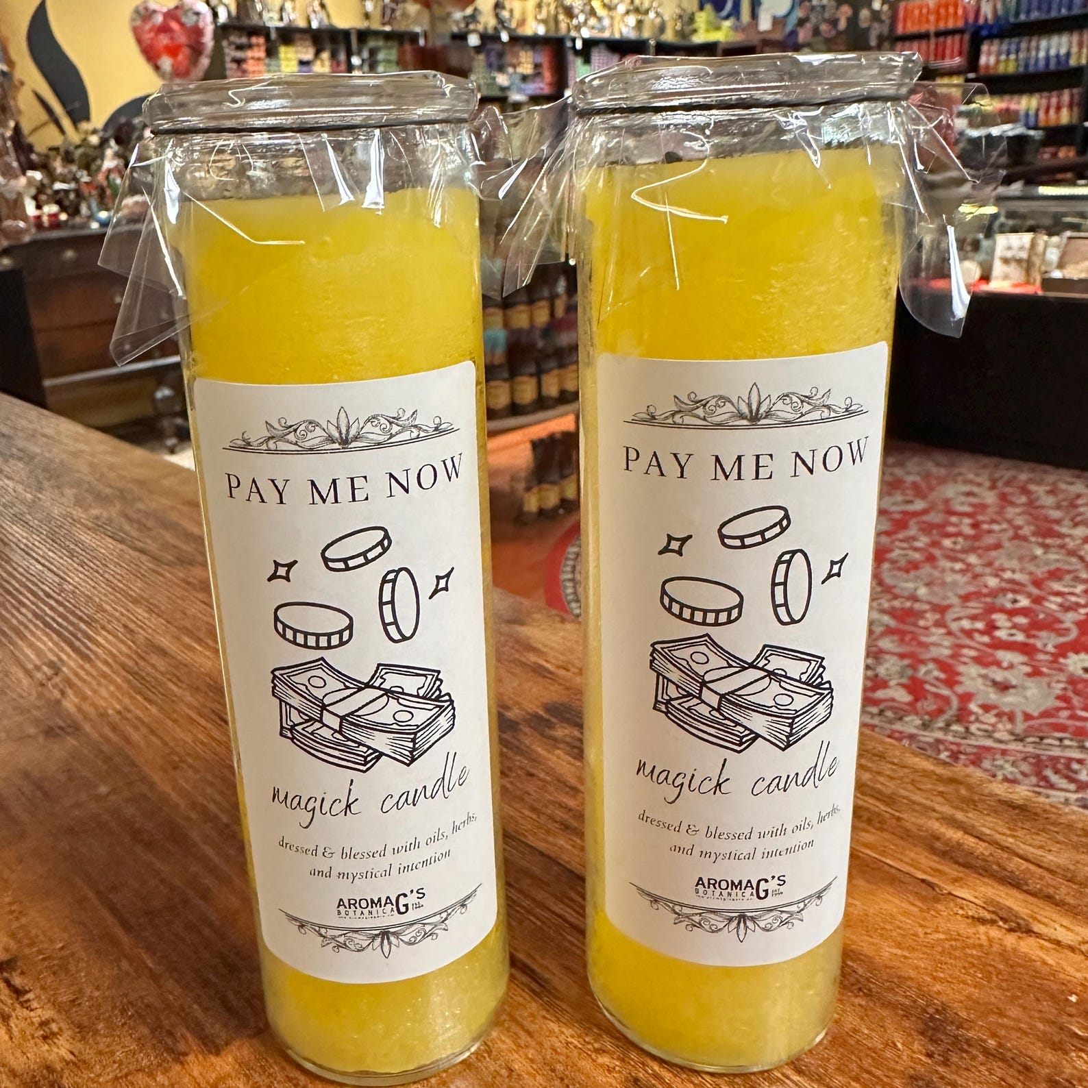 Pay Me Now Spell Candle - Blessed & Dressed 7 Day Candle - Etsy