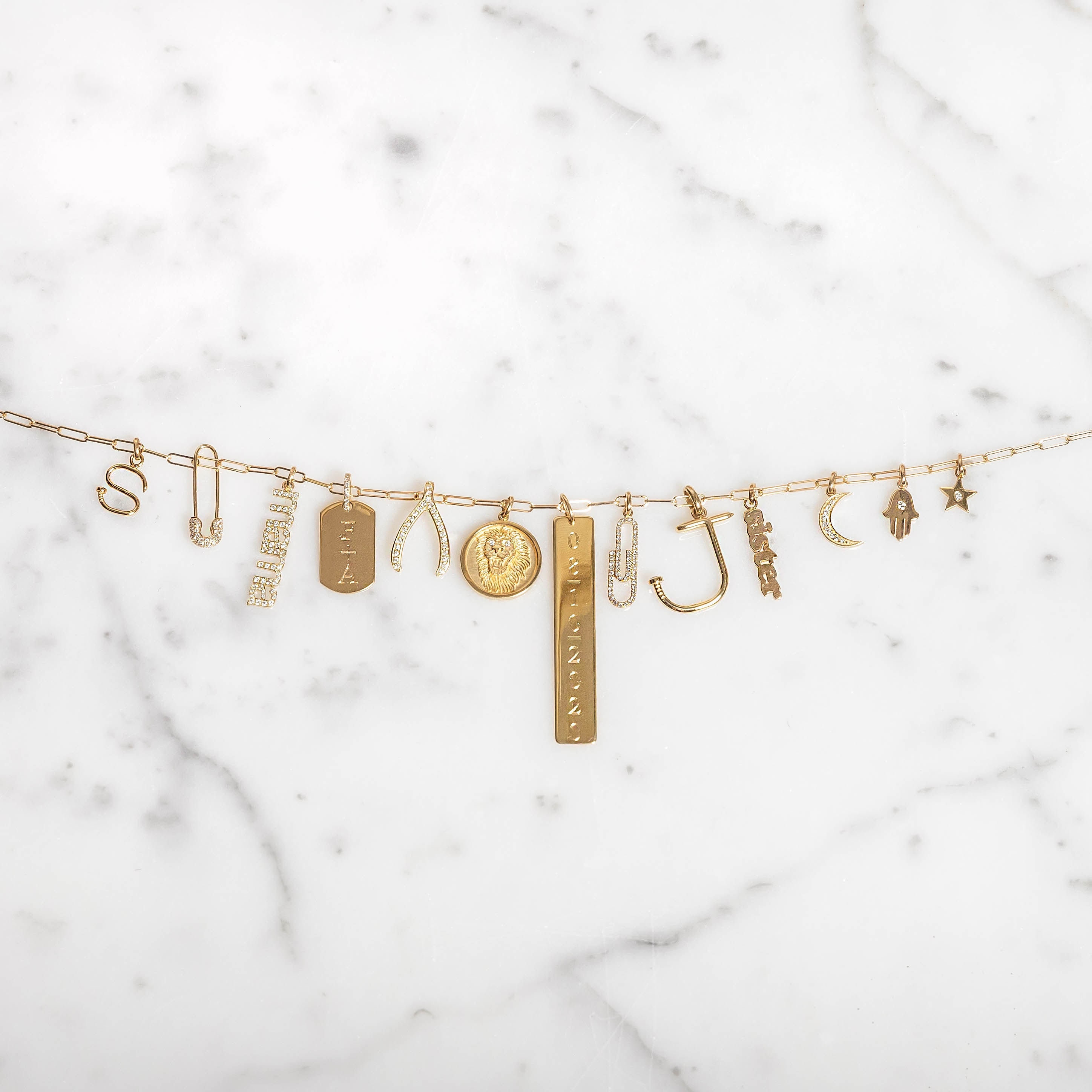 Diamond Moon Pendant | Etsy