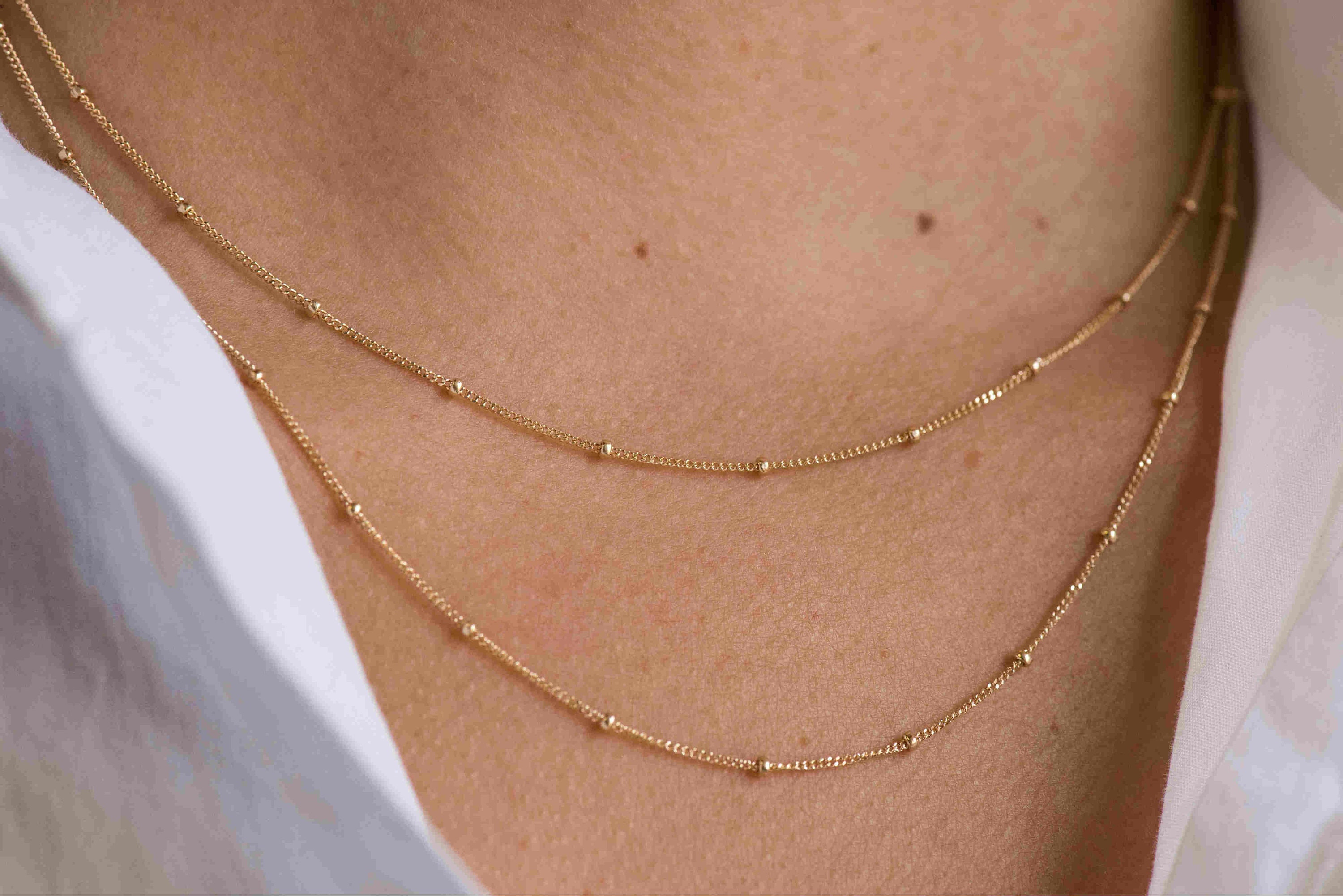 14k Gold Segment Chain Link Necklace - Etsy