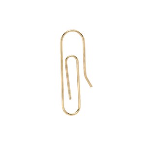 14k Gold Paper Clip Earring - Etsy