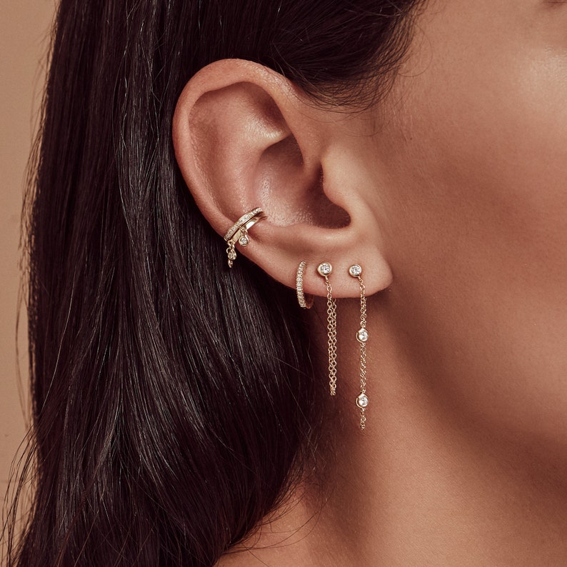 Diamond Cuff Earring - Etsy
