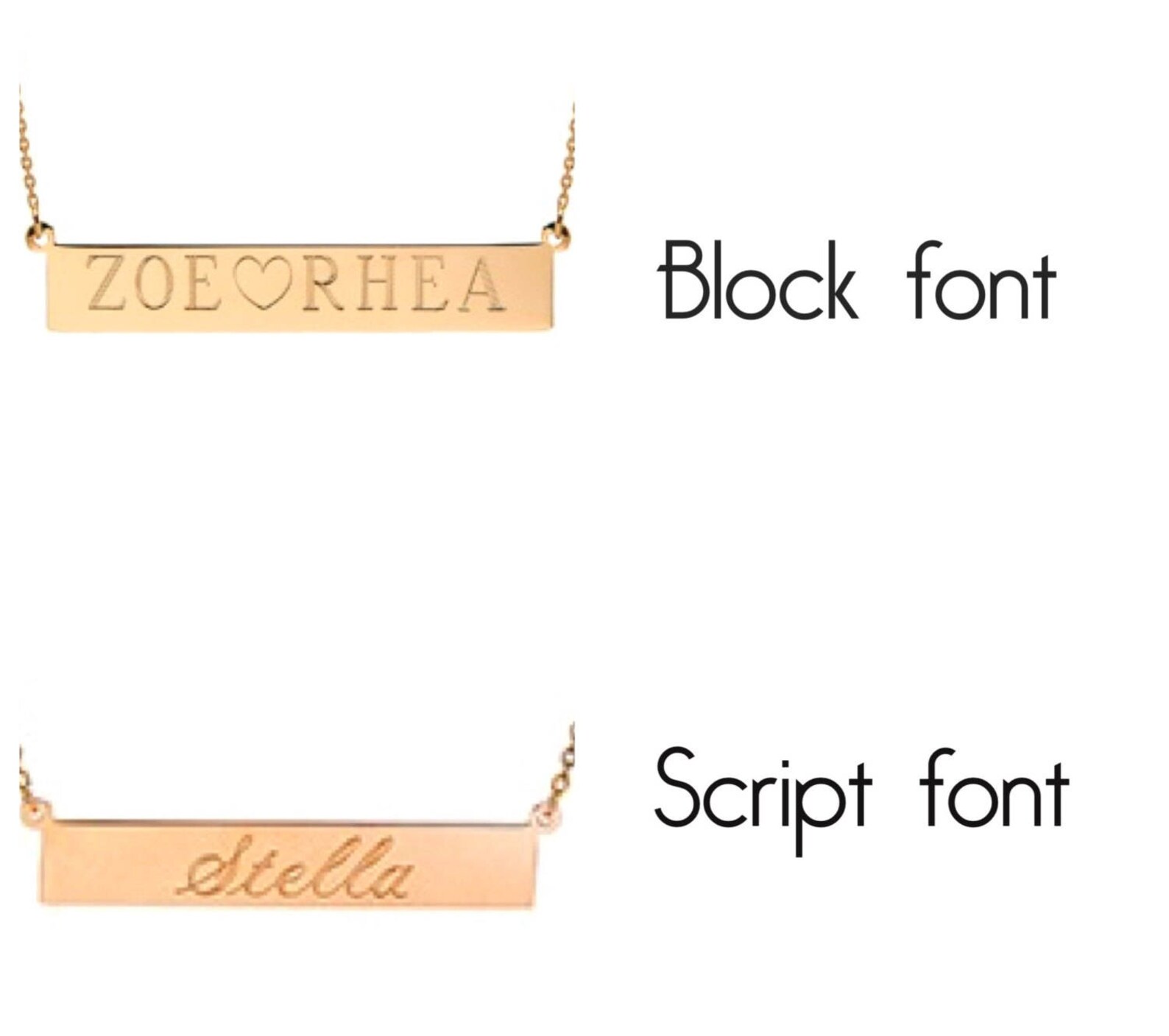 14k Gold Mini Nameplate Necklace - Etsy