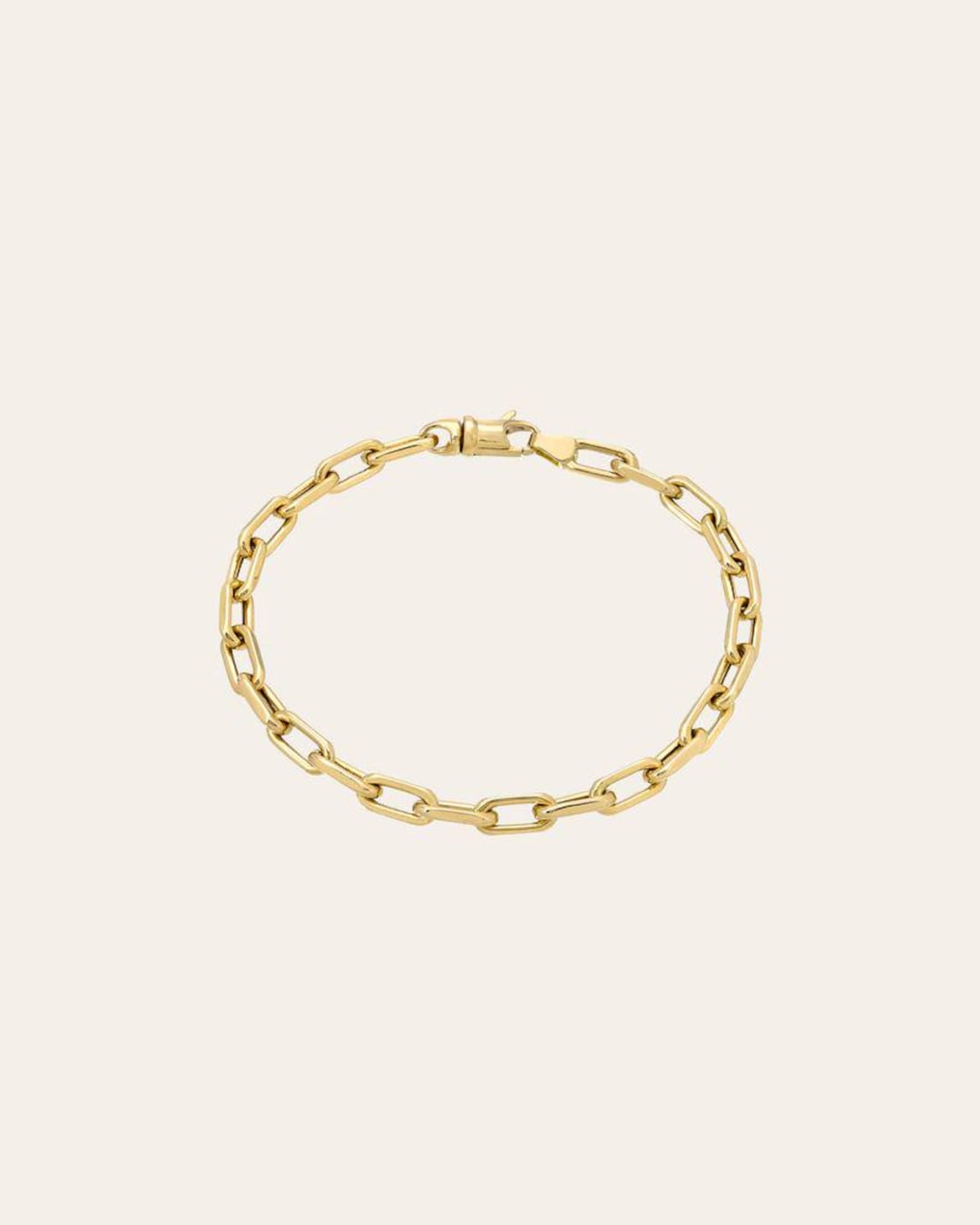 14k Gold Large Open Link Chain Bracelet - Etsy
