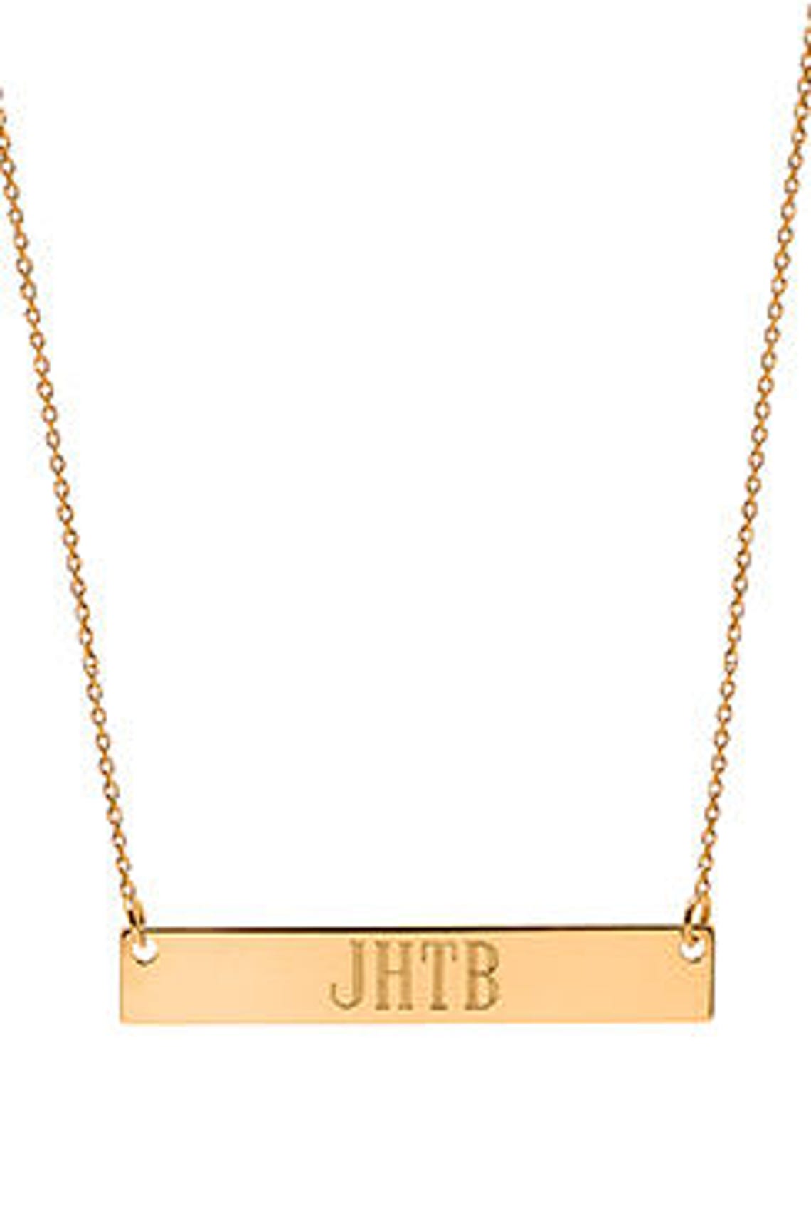14k Gold Mini Nameplate Necklace - Etsy