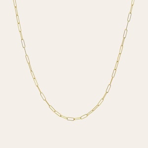 14k Gold Open Link Chain Necklace - Etsy