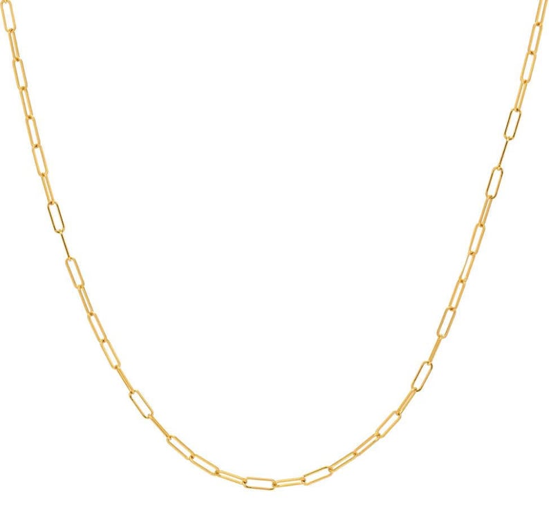 14k Gold Open Link Chain Necklace - Etsy