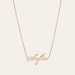 14k Gold Script Name Necklace, Gold Name Necklace - Etsy