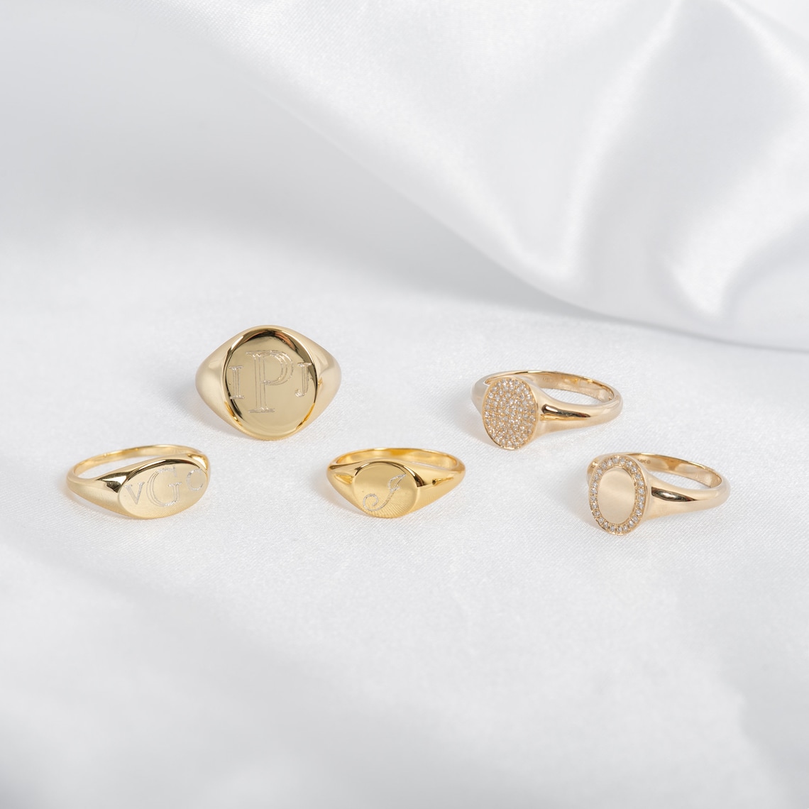 Pinky Signet Ring Gold Signet Ring | Etsy Singapore