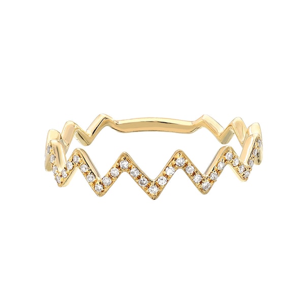 Zig Zag Ring - Etsy
