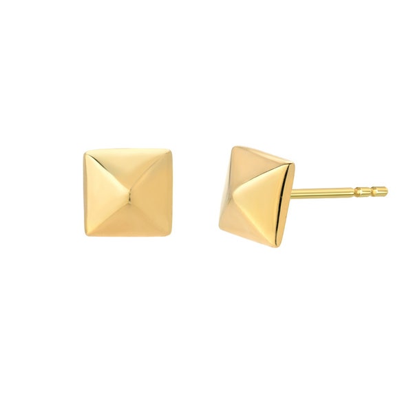 Pyramid Stud Earring - Etsy UK