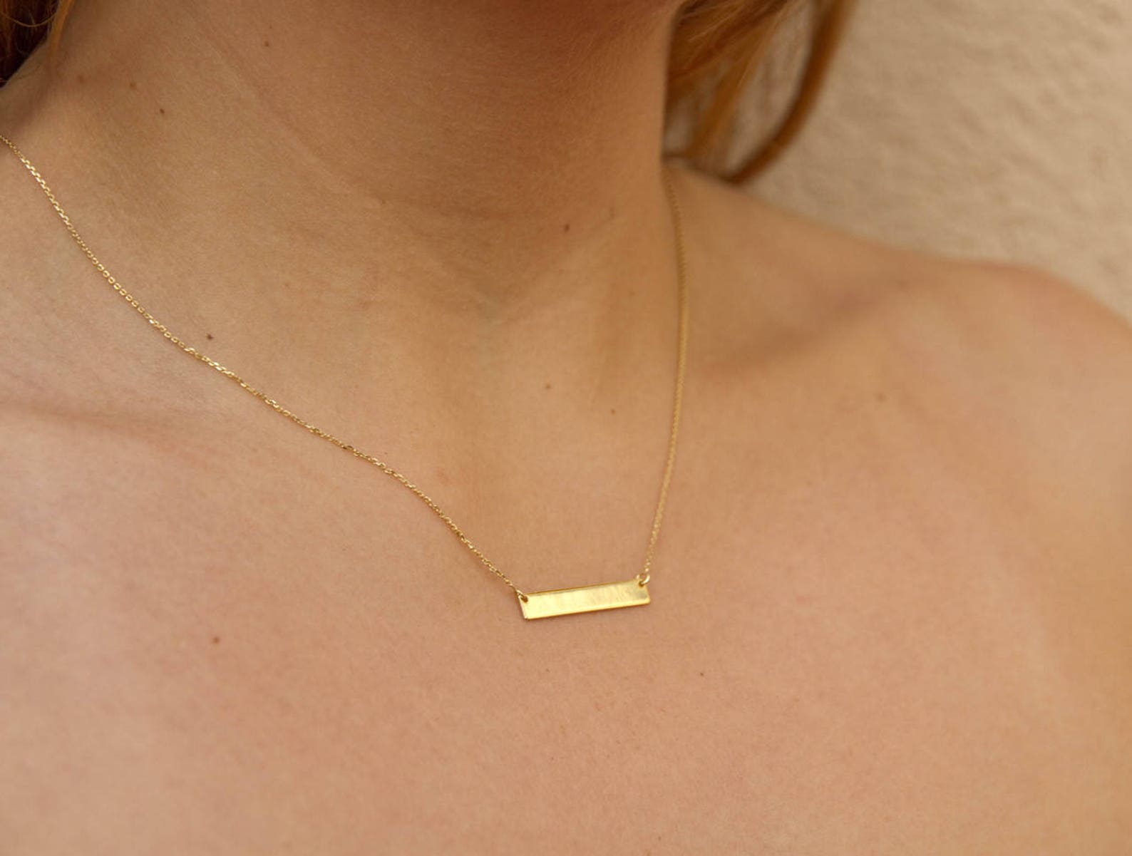 14k Gold Mini Nameplate Necklace - Etsy