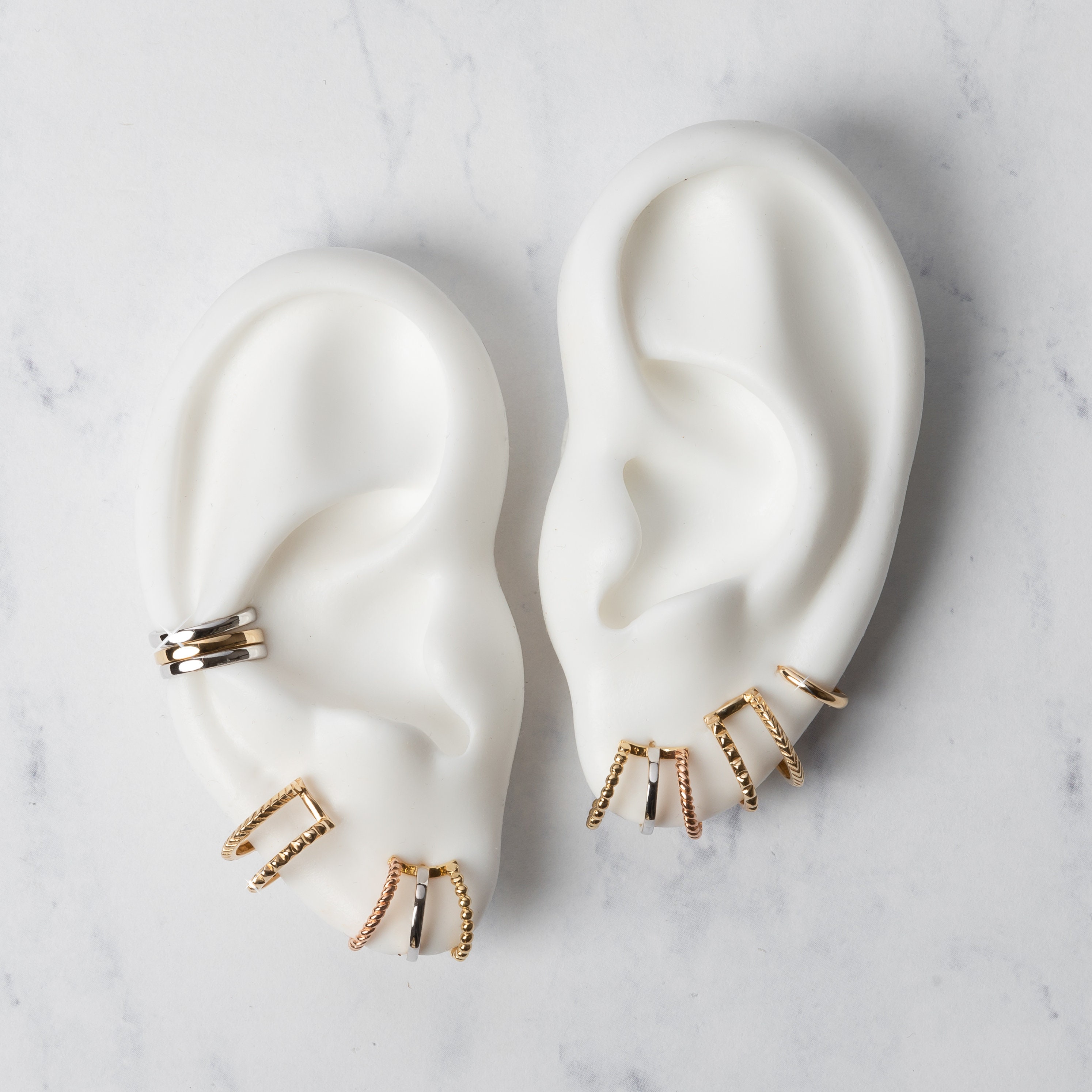 Gold Ear Cuff, 14k Solid Gold - Etsy