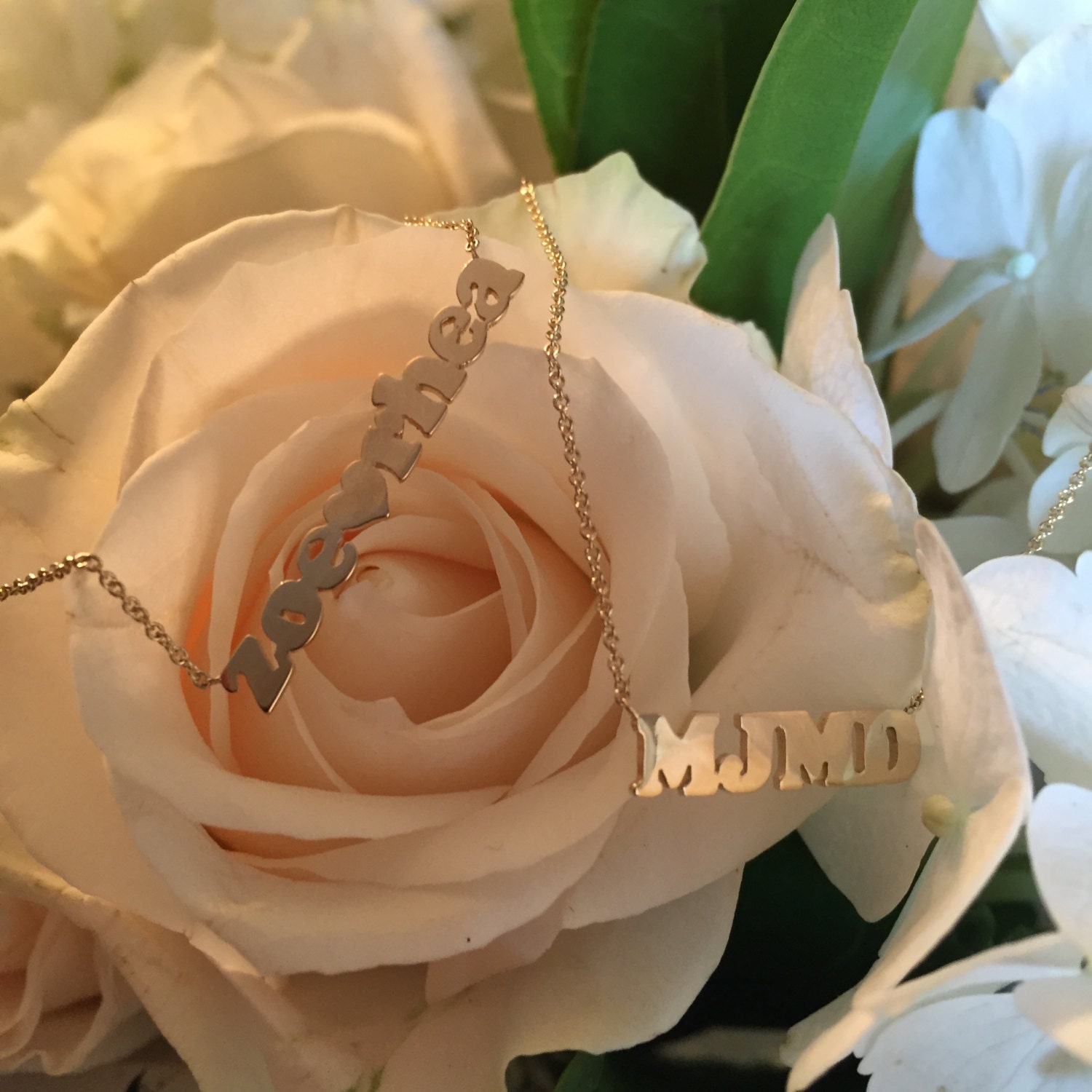 14k Gold Script Name Necklace Gold Name Necklace | Etsy