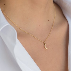 Diamond Moon Pendant - Etsy