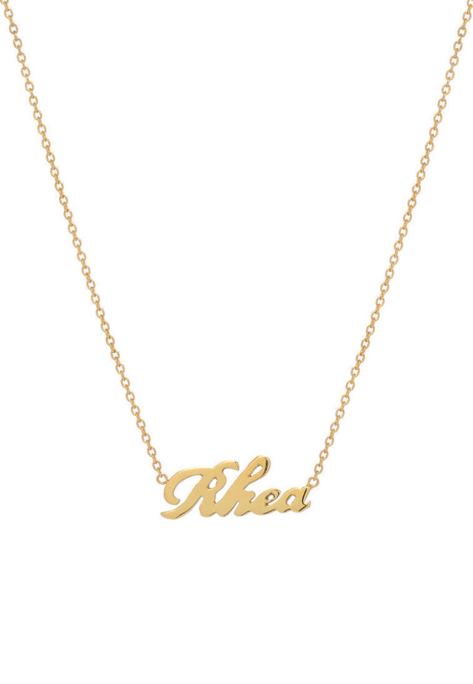 14k Gold Script Name Necklace Gold Name Necklace | Etsy