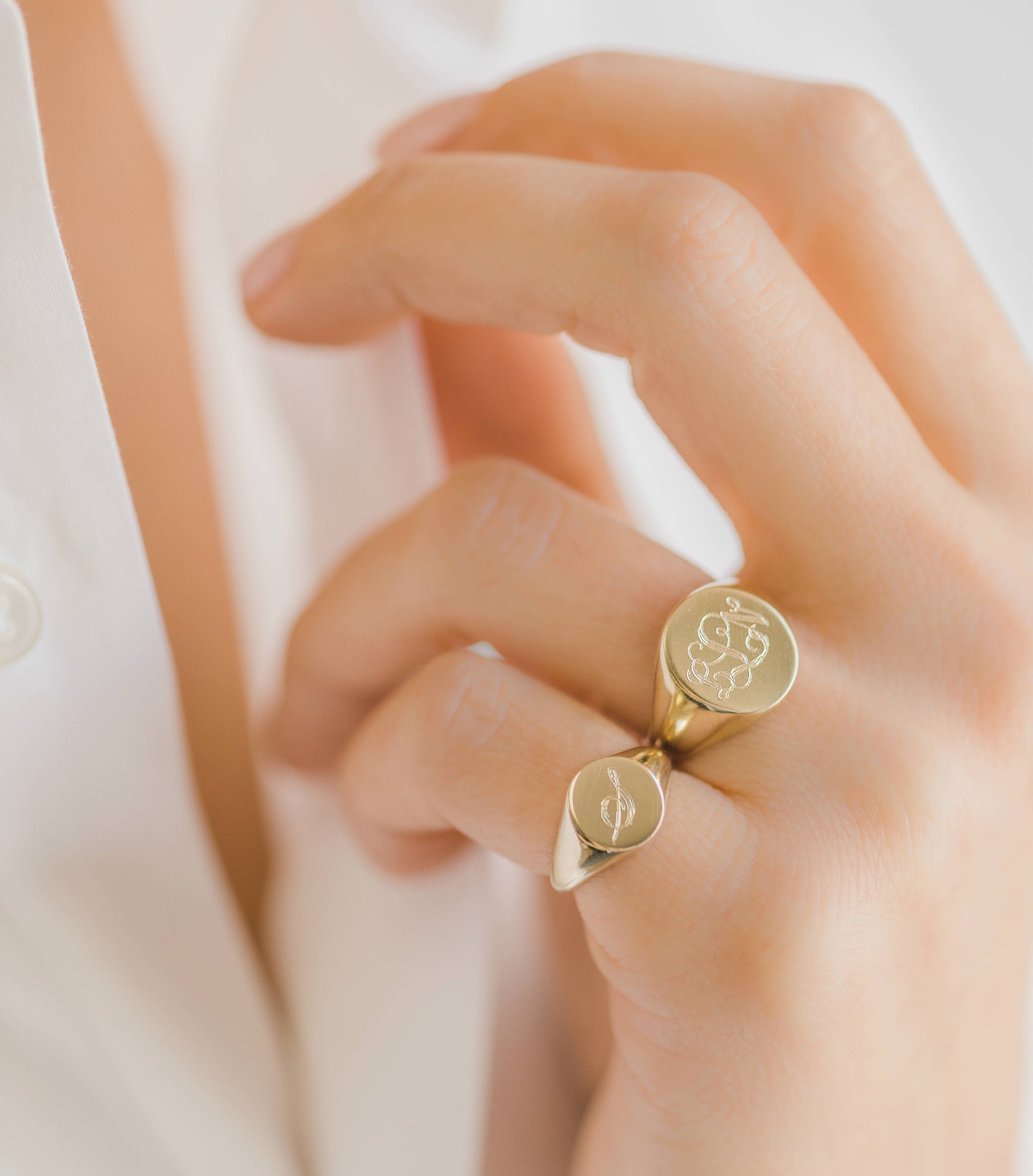 Pinky Signet Ring Gold Signet Ring - Etsy Singapore