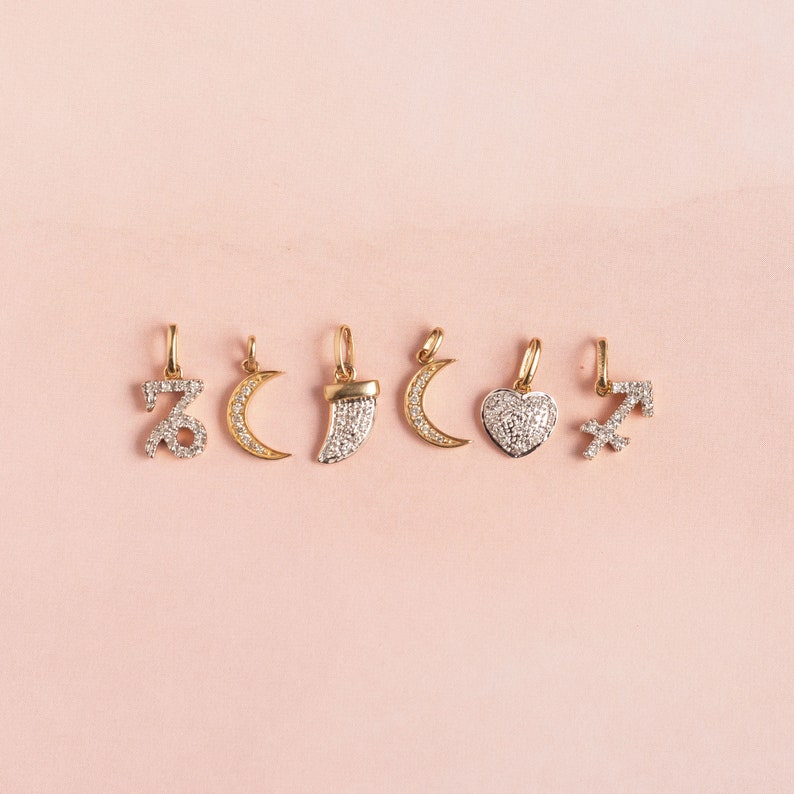 Diamond Horn Pendant - Etsy