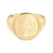 14k Large Signet Ring, 14k Monogram Signet Ring - Etsy