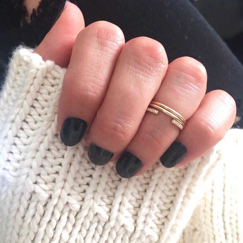 14k Gold Diamond Claw Ring - Etsy