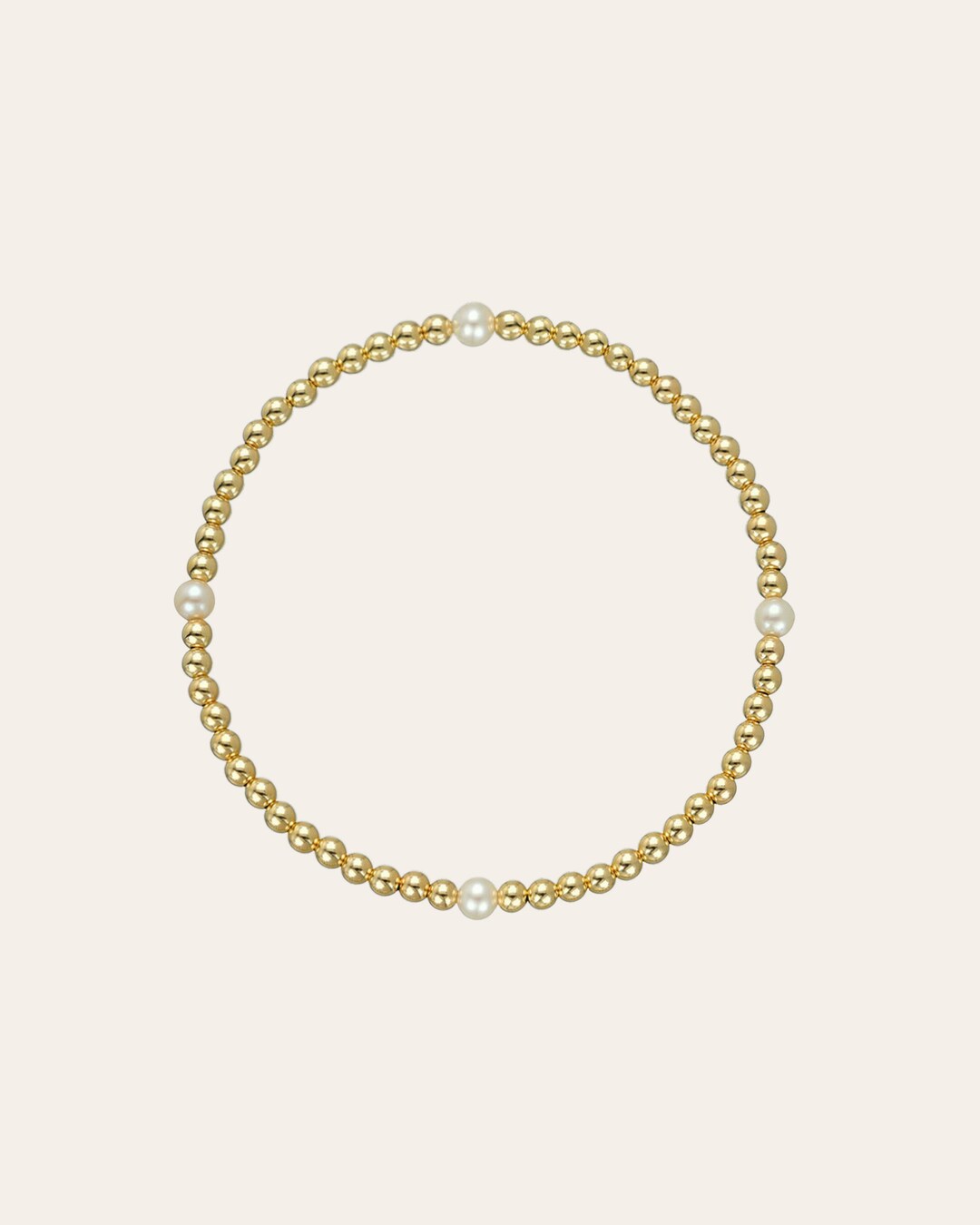3mm Gold Segment Bead Bracelet With Pearl Beads - Etsy