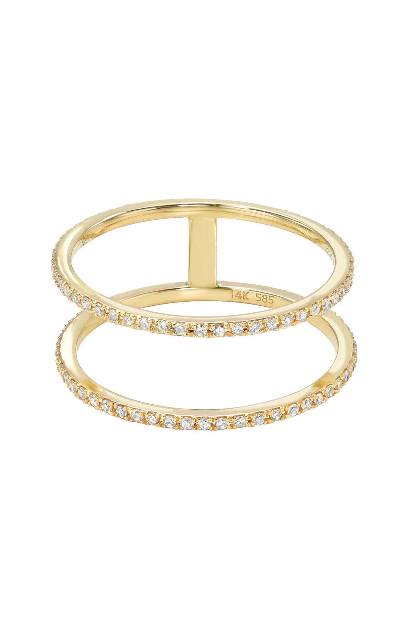 Double Diamond Eternity Ring - Etsy
